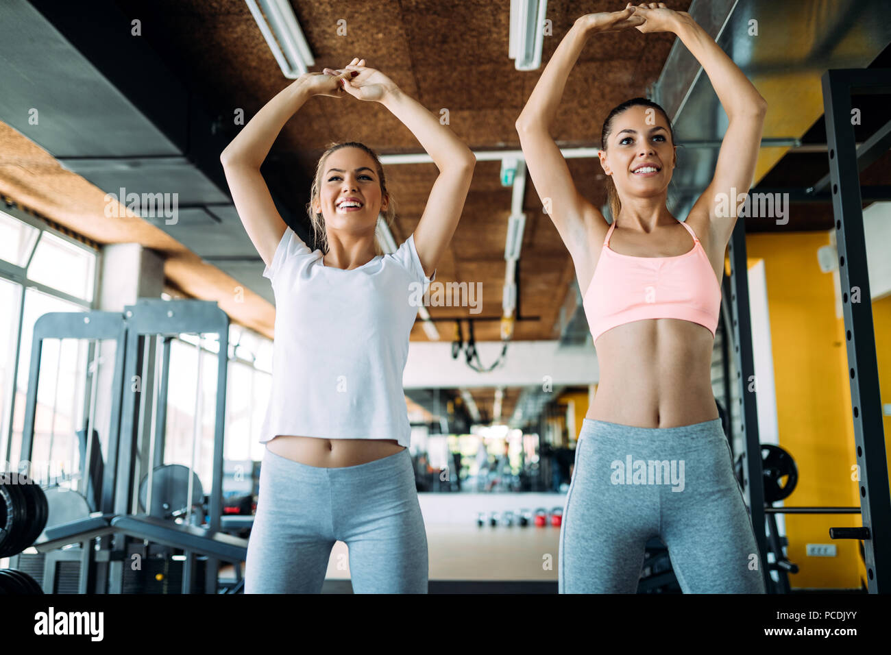 Women working out in gym Stock Photo - Alamy