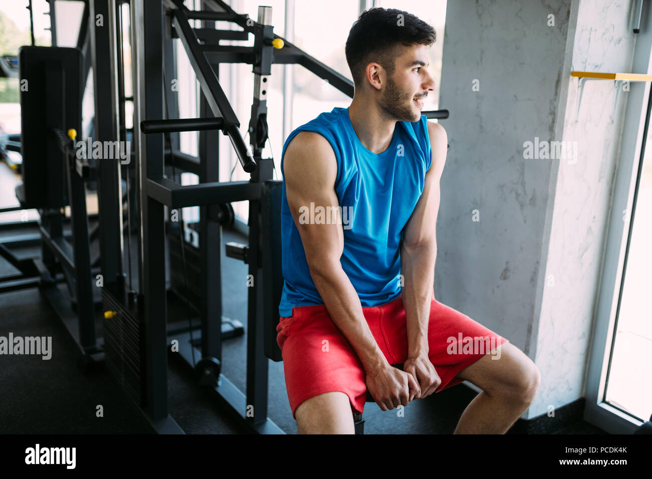 Gym machine training hi-res stock photography and images - Alamy