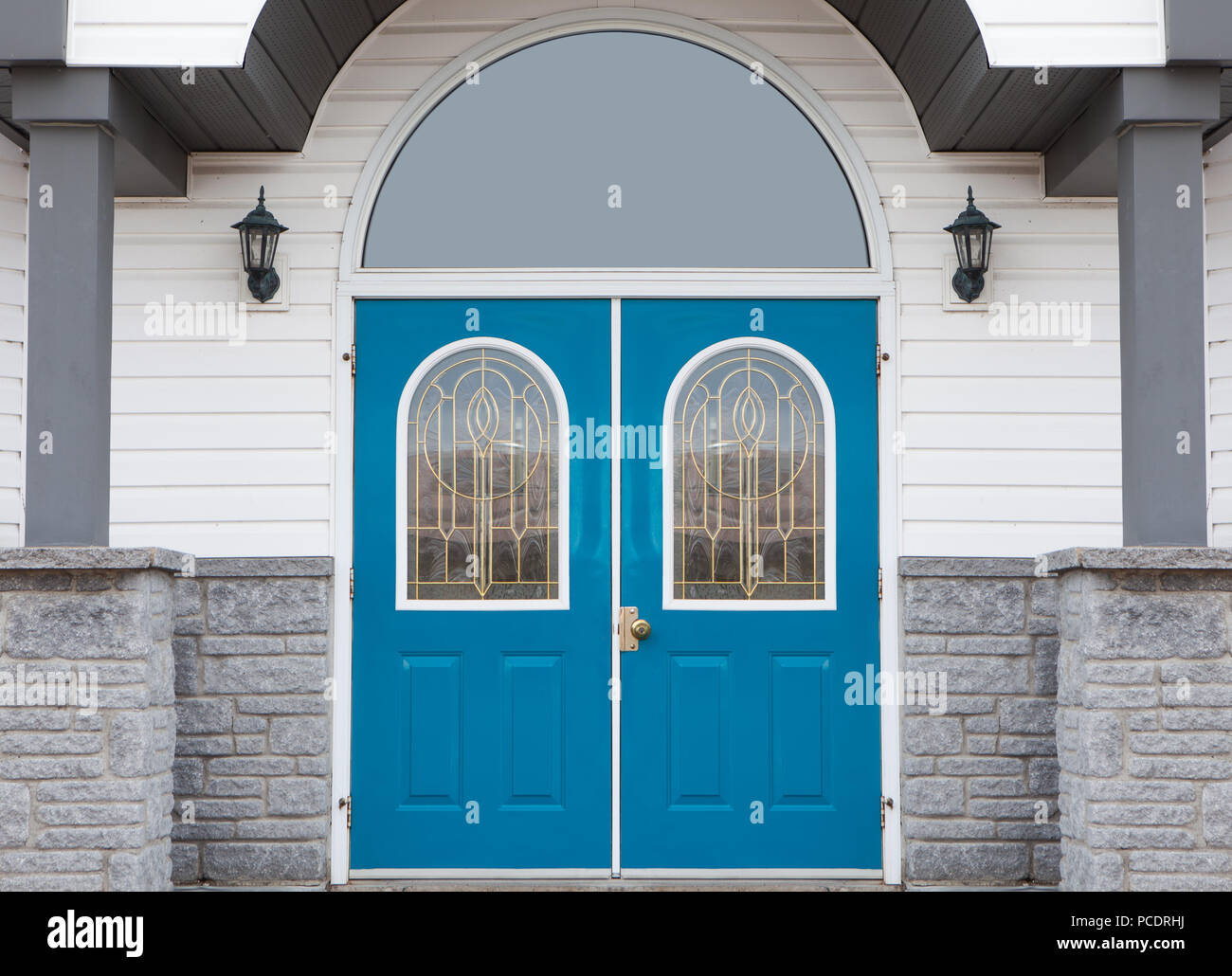 Great blue doors on a noble building Stock Photo - Alamy