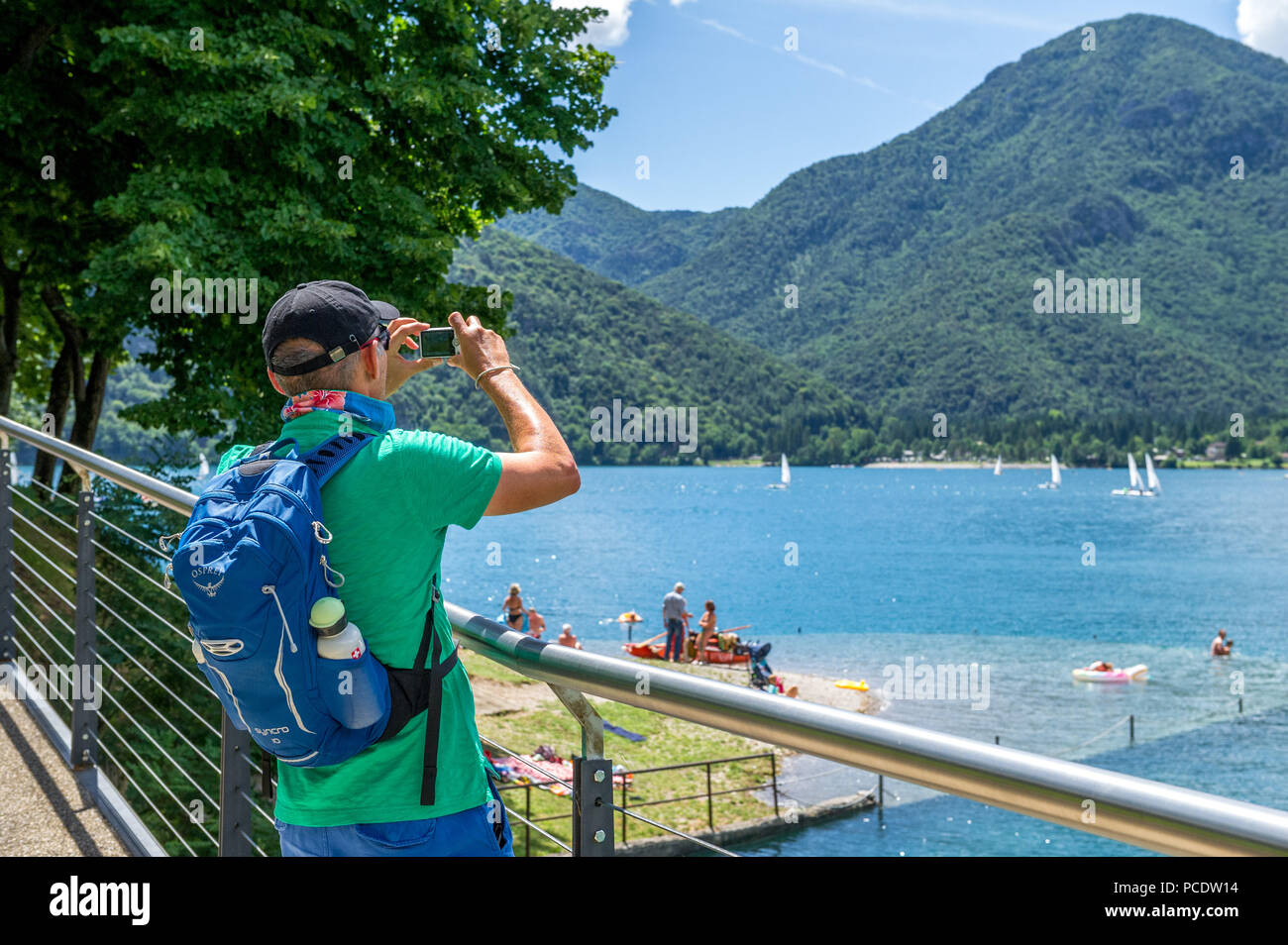 Lake Ledro in the Italian alps Stock Photo - Alamy