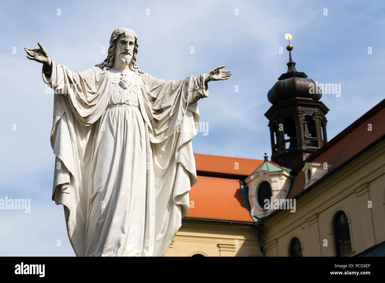 Jesus Christ with open arms statue, Velehrad Basilica, Czech Republic ...