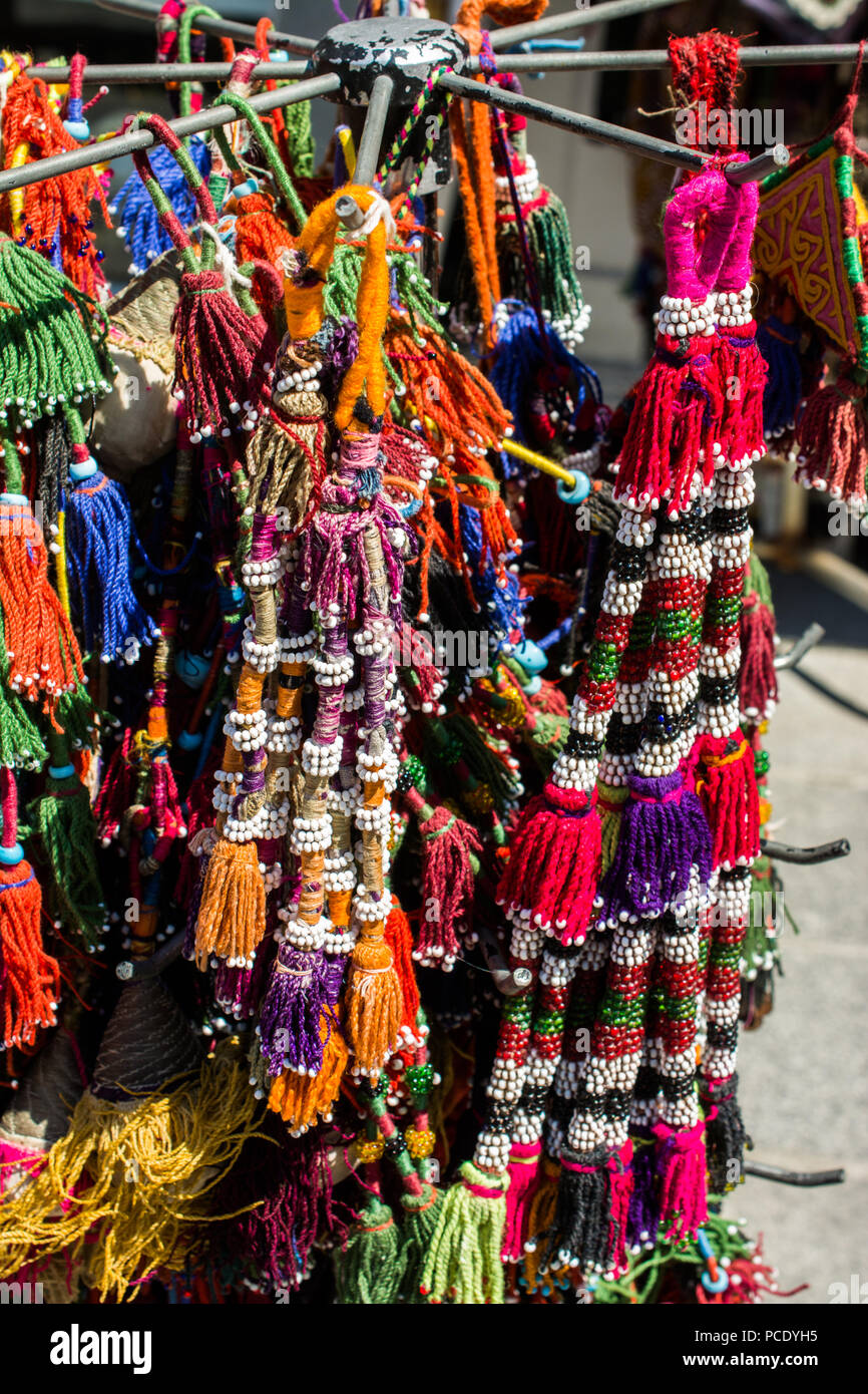 Selection of Ottoman Turkish traditional tassels in various colors ...