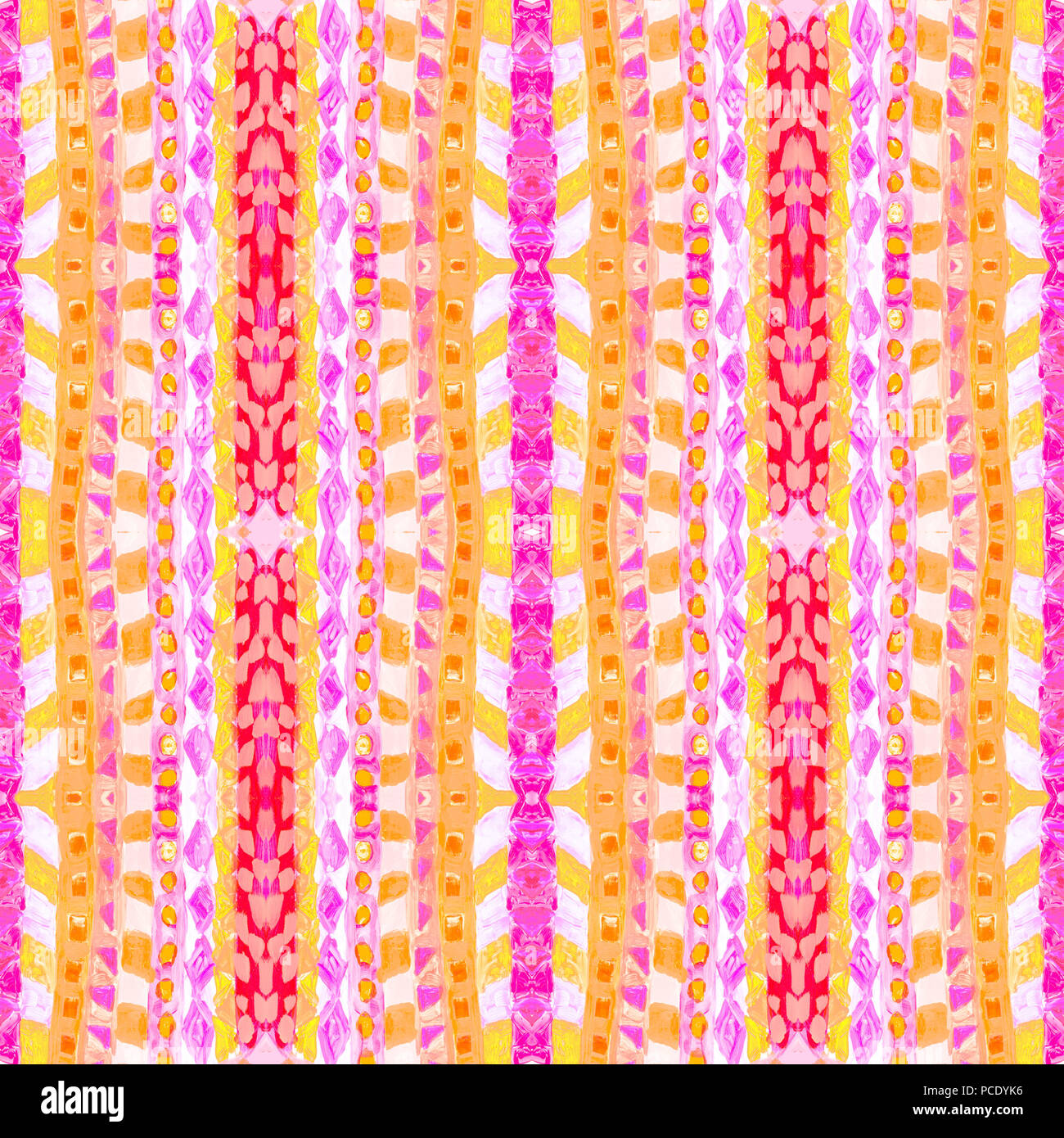 Hand drawn abstract striped colorful seamless pattern with ethnic and ...