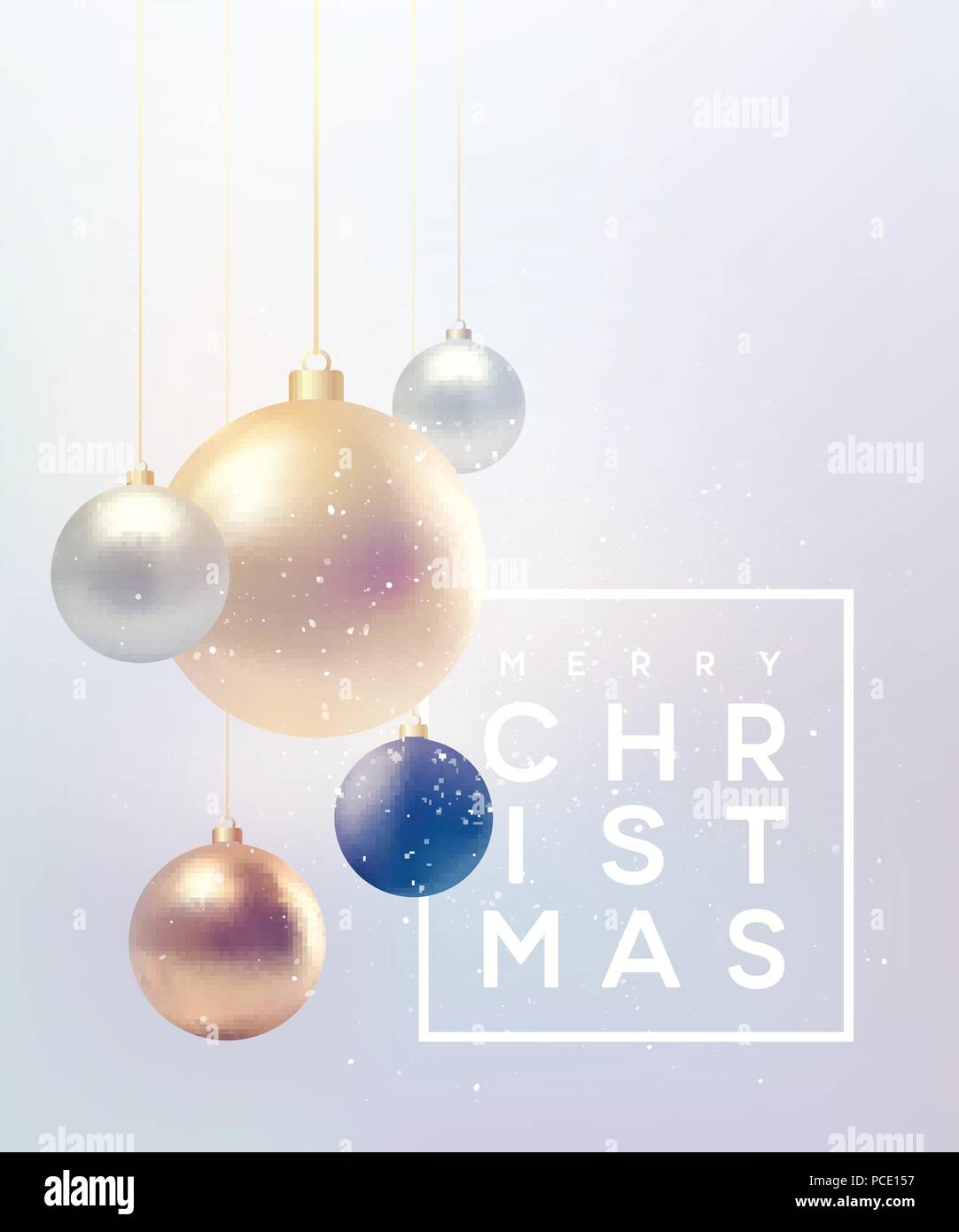 Christmas background with baubles and place for text. Vector ...