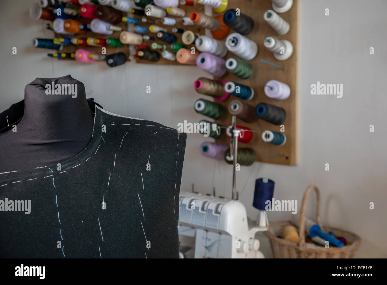 Dummy with costume patterns stands at a sewing workshop Stock Photo - Alamy