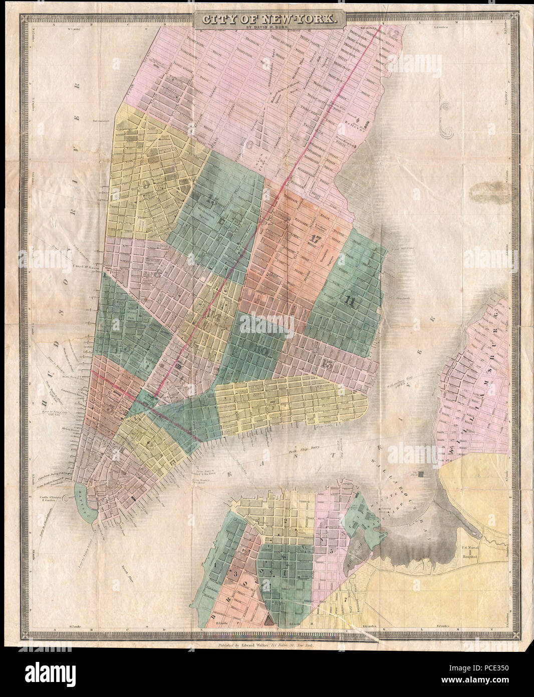 7 1835 David Burr Map of New York City - Geographicus - NewYorkCity ...