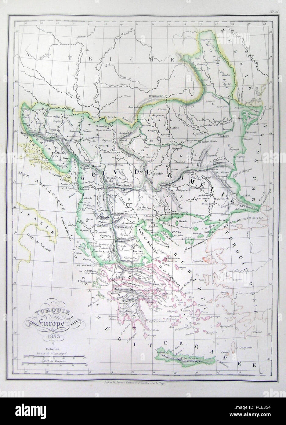 7 1835 Malte-Brun Map of Turkey or the Ottoman Empire in Europe ...