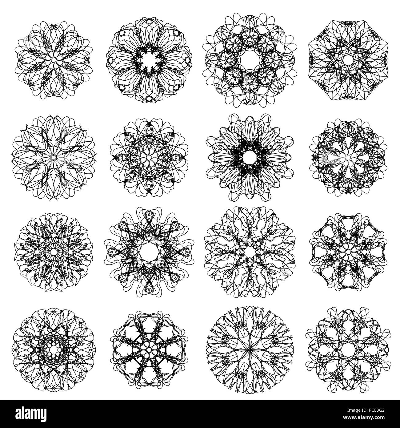 Antique ottoman turkish pattern vector Black and White Stock Photos ...