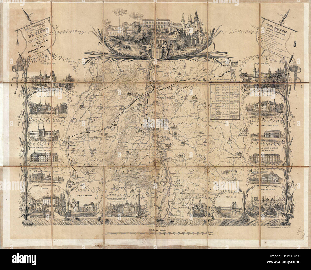 Vichy france map hi-res stock photography and images - Alamy