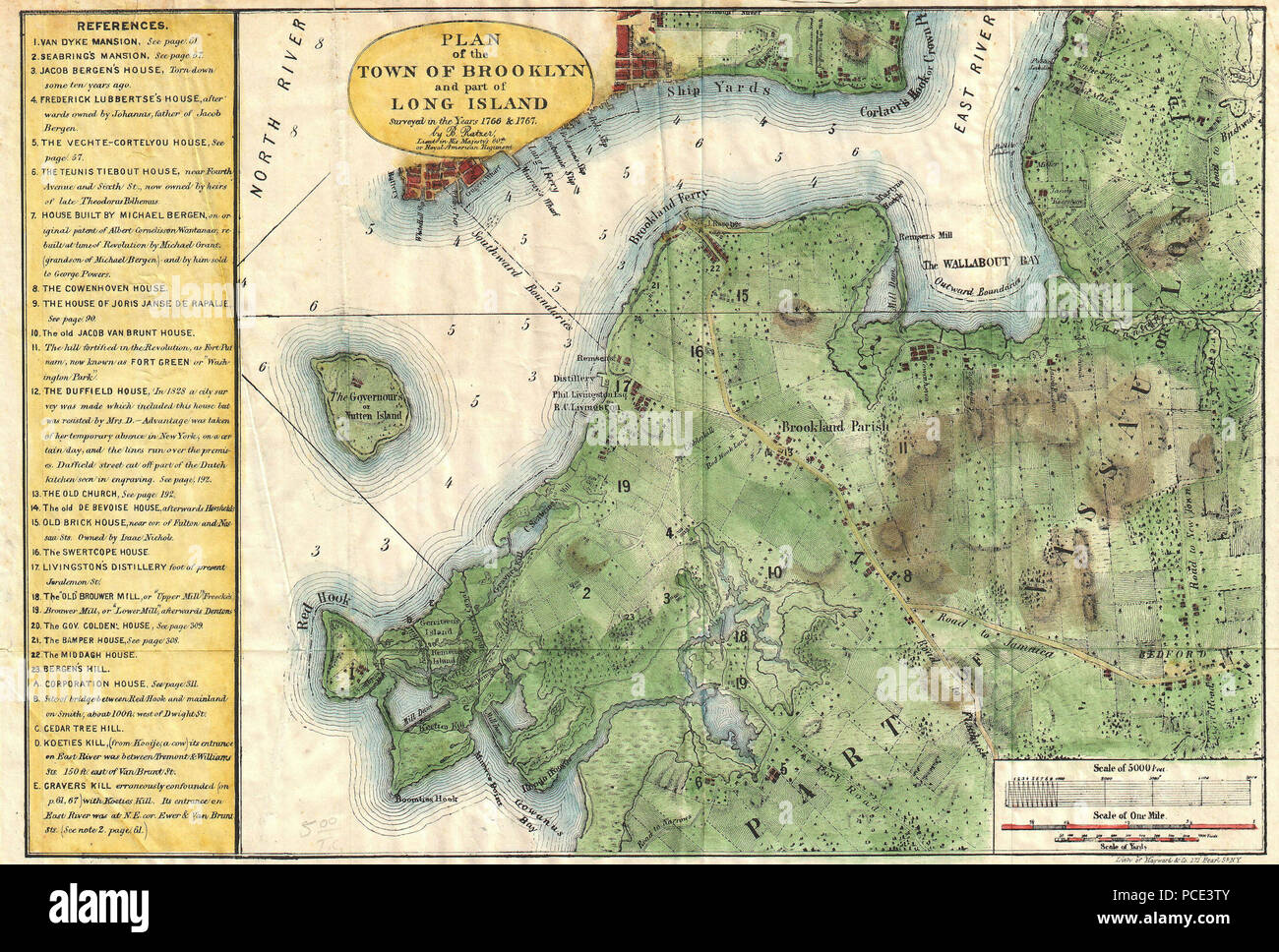 9 1867 Stiles Map of Brooklyn, New York - Geographicus - BrooklynTwn ...