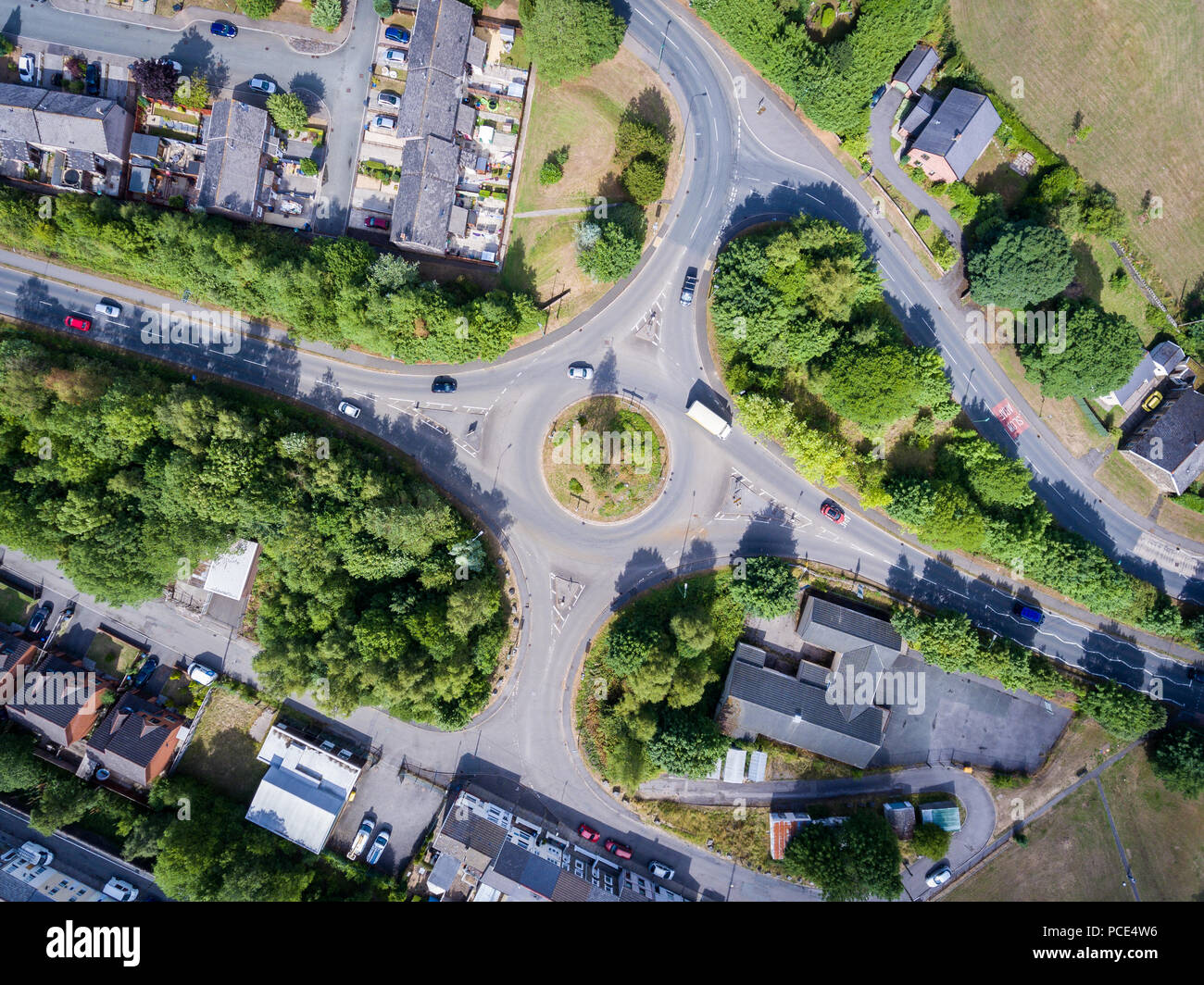 Car roundabout uk traffic cars town hi-res stock photography and images ...
