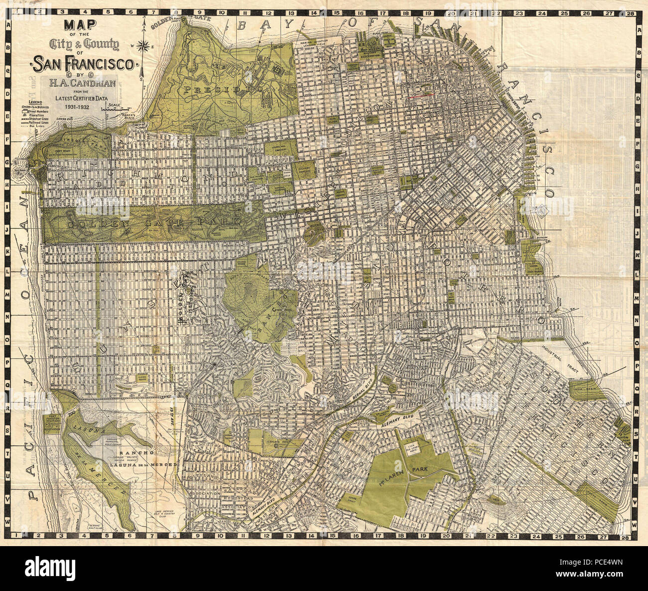 13 1932 Candrain Map of San Francisco, California - Geographicus ...