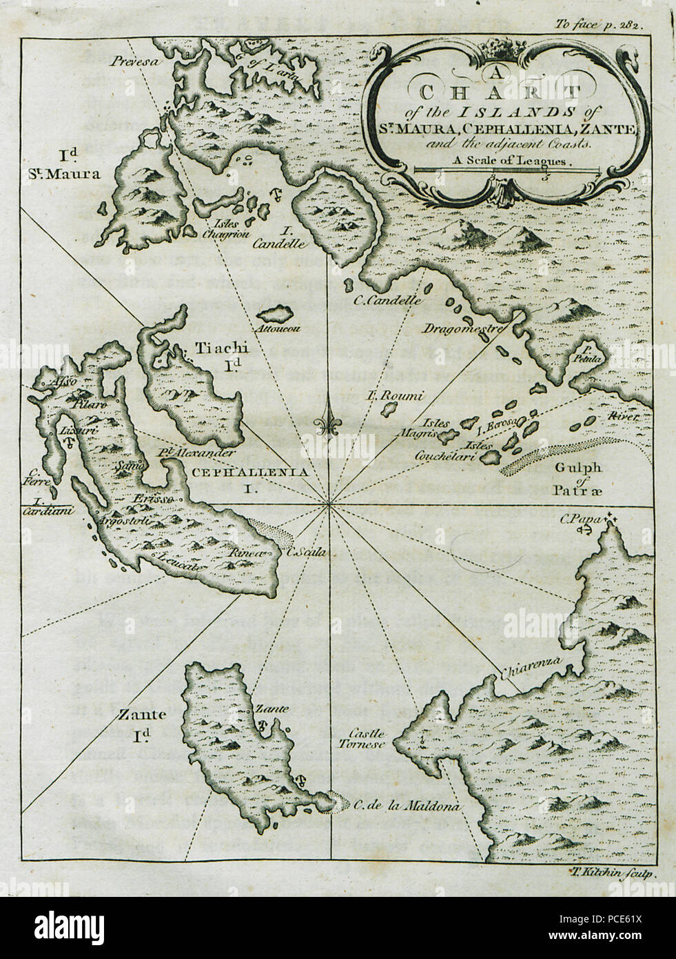 19 A chart of the islands of St Maura, Cephallenia, Zante, and the ...