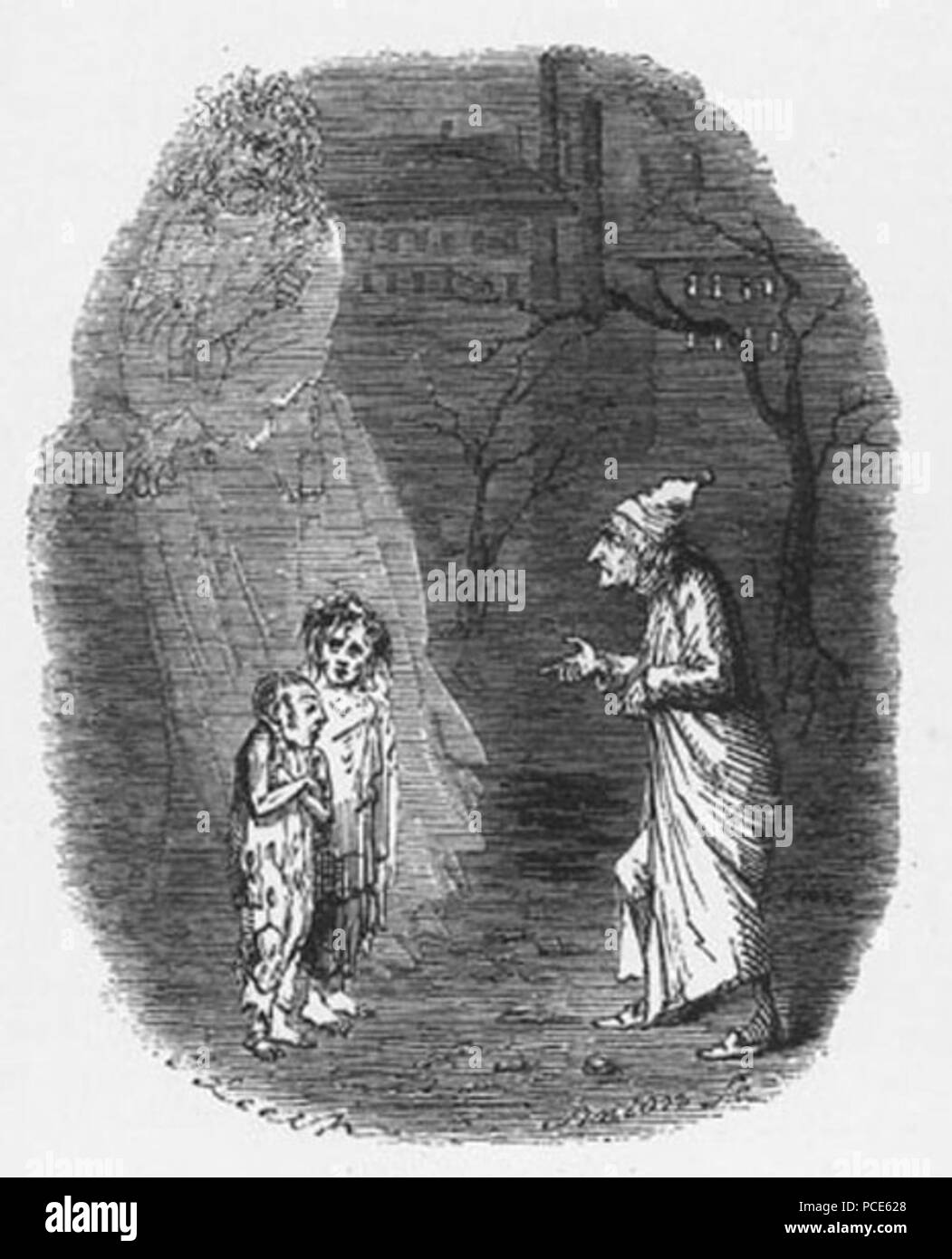 19 A Christmas Carol, Ignorance and Want by John Leech Stock Photo - Alamy