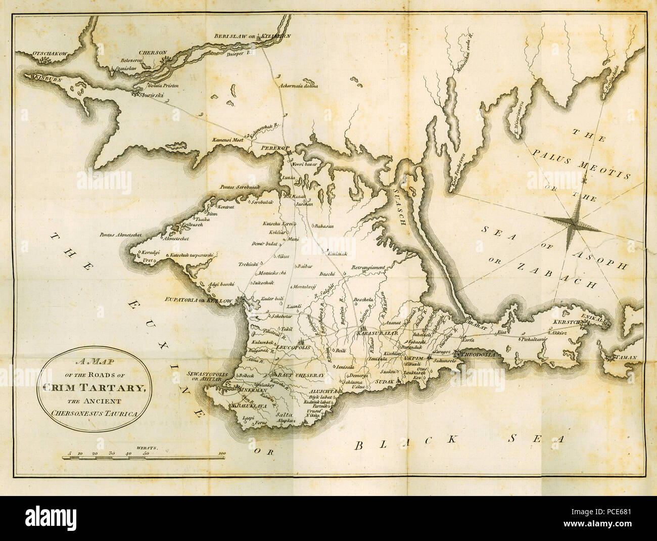 20 A Map of the Roads of Crim Tartary, the ancient Chersonesus Taurica ...