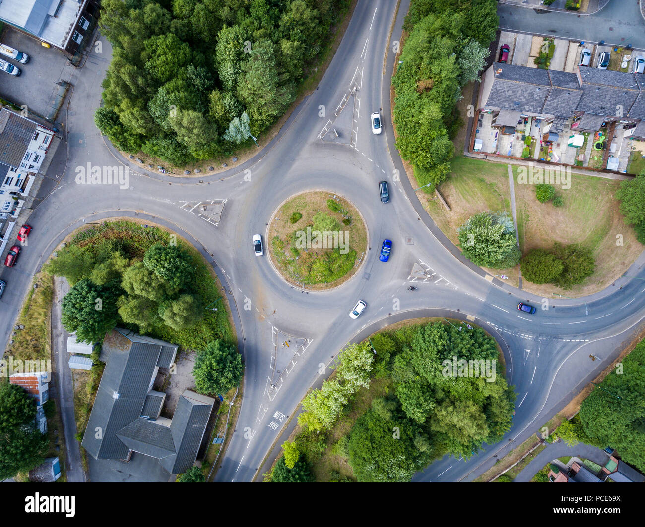 Car roundabout uk traffic cars town hi-res stock photography and images ...
