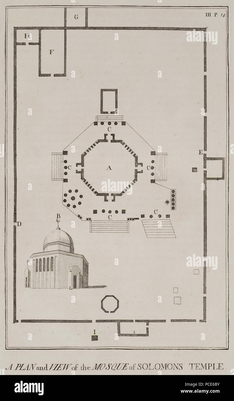 21 A Plan and View of the Mosque of Solomon'sTemple - Pococke Richard ...
