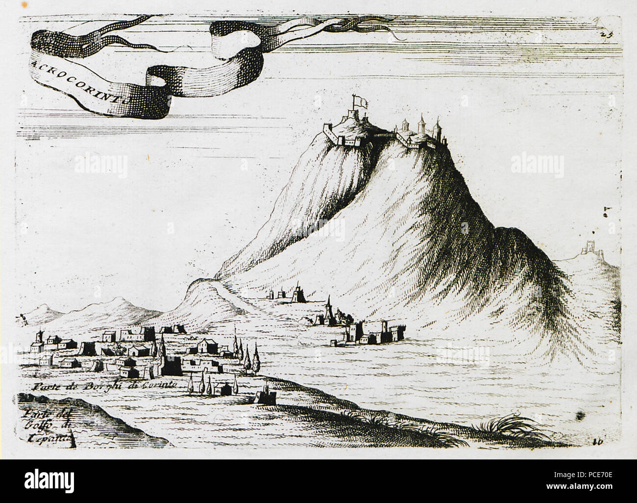 25 Acrocorinto - Coronelli Vincenzo Maria - 1708 Stock Photo - Alamy