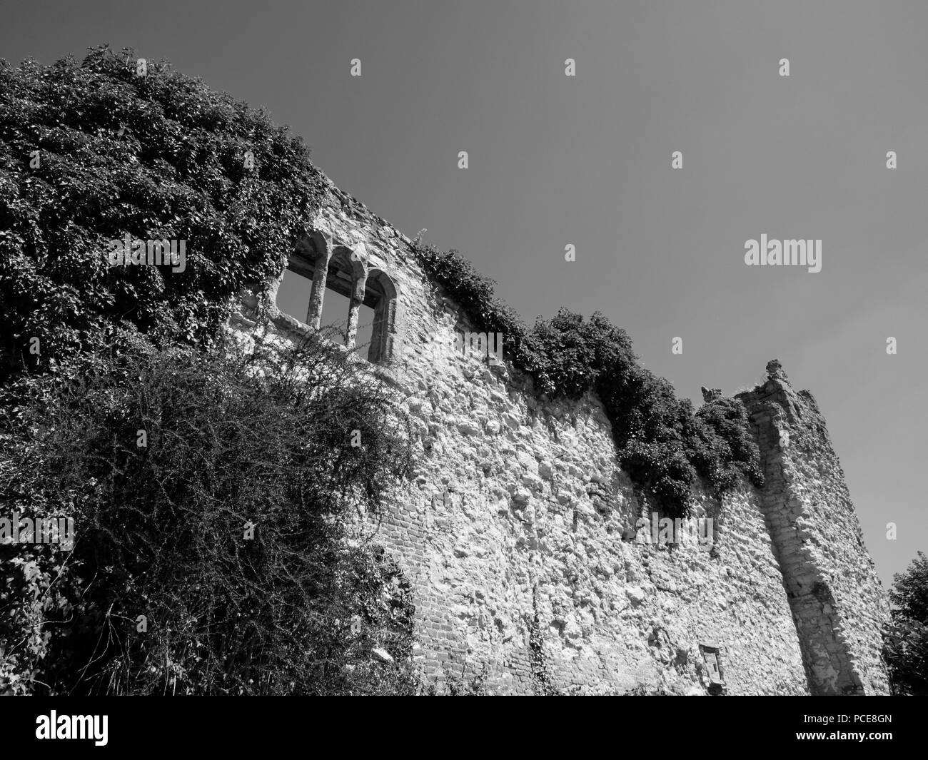 Black and White Ruins, Wallingford Castle, Wallingford, Oxfordshire ...