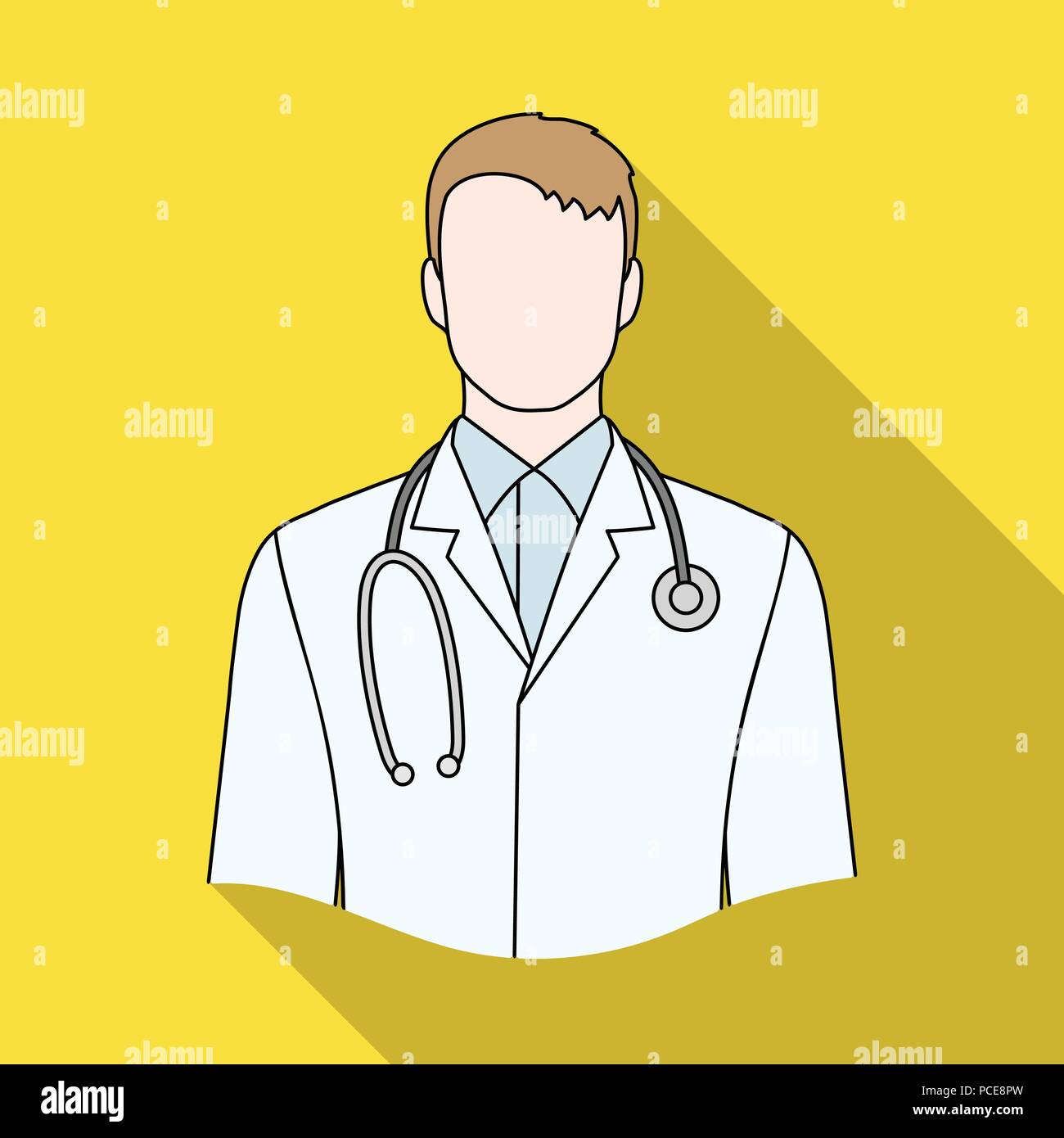 Doctor.Professions single icon in flat style vector symbol stock ...