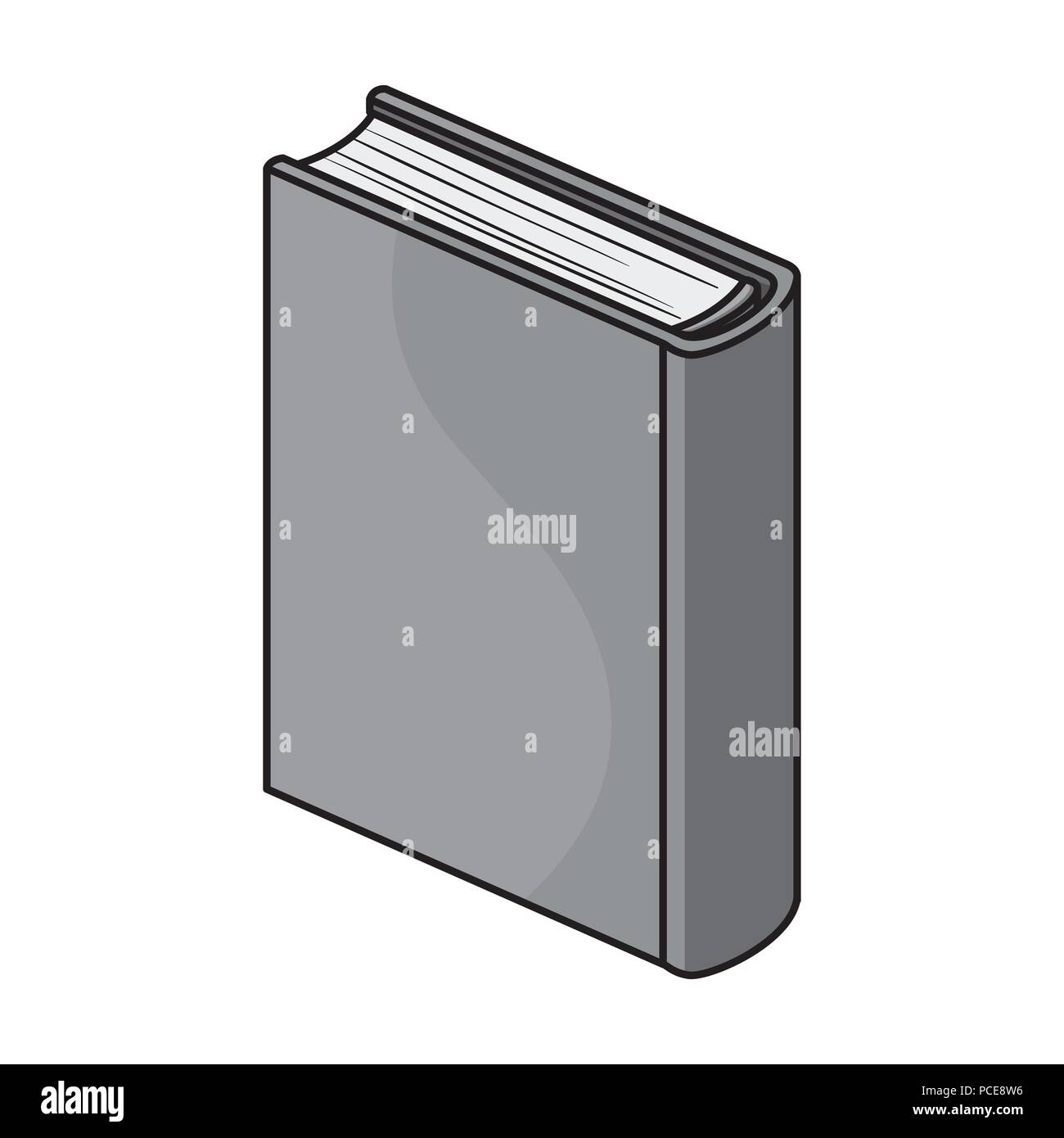 Blue standing book icon in monochrome design isolated on white ...