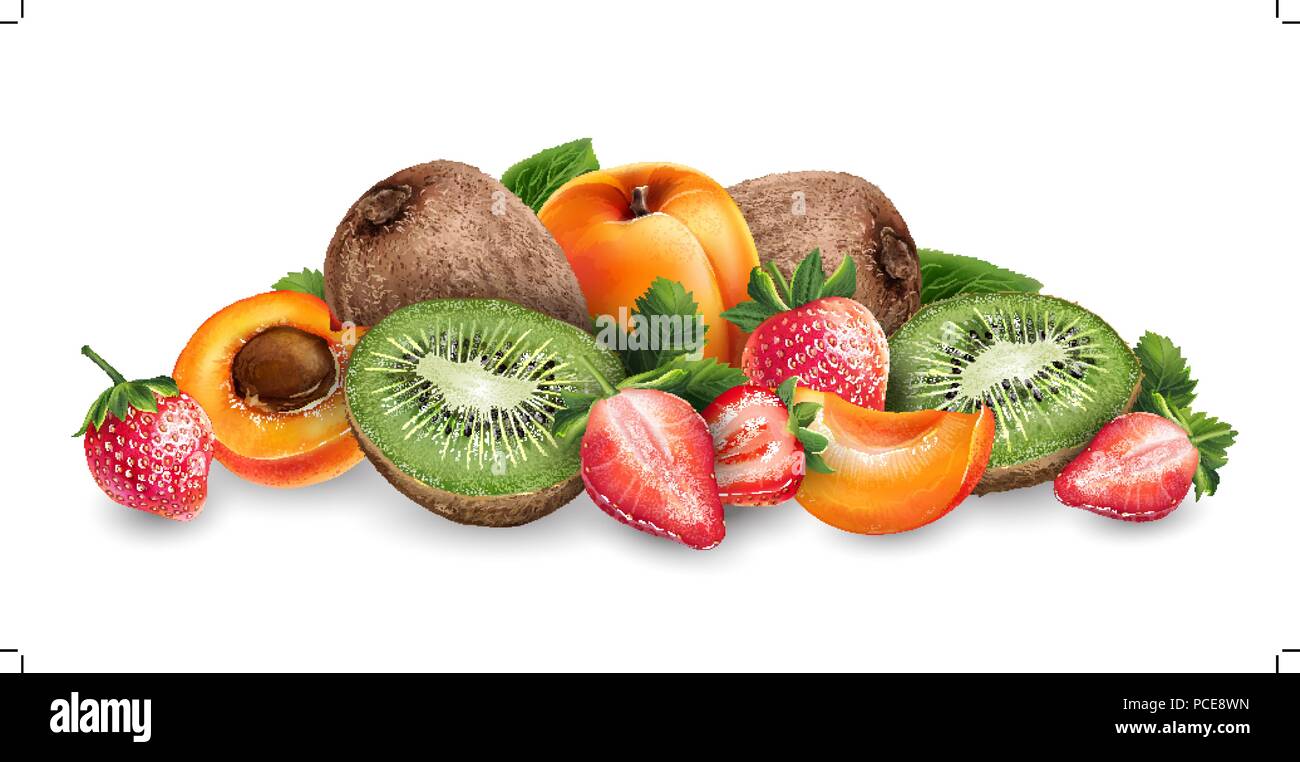 Strawberry and orange Stock Vector Images - Alamy