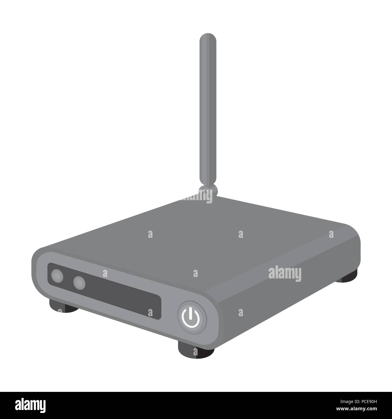 Router icon in monochrome design isolated on white background. Personal ...