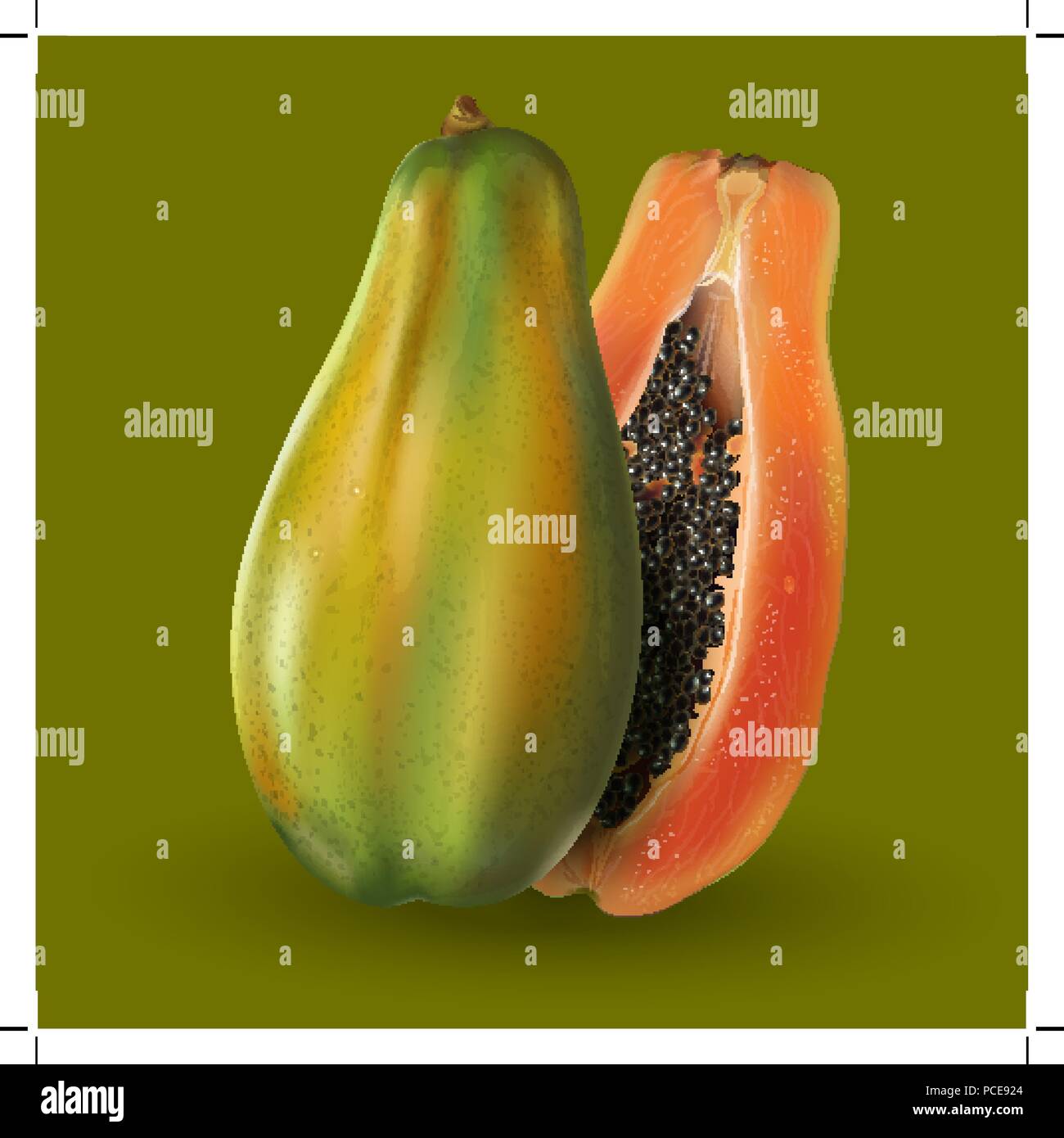 Papaya Stock Vector Images - Alamy