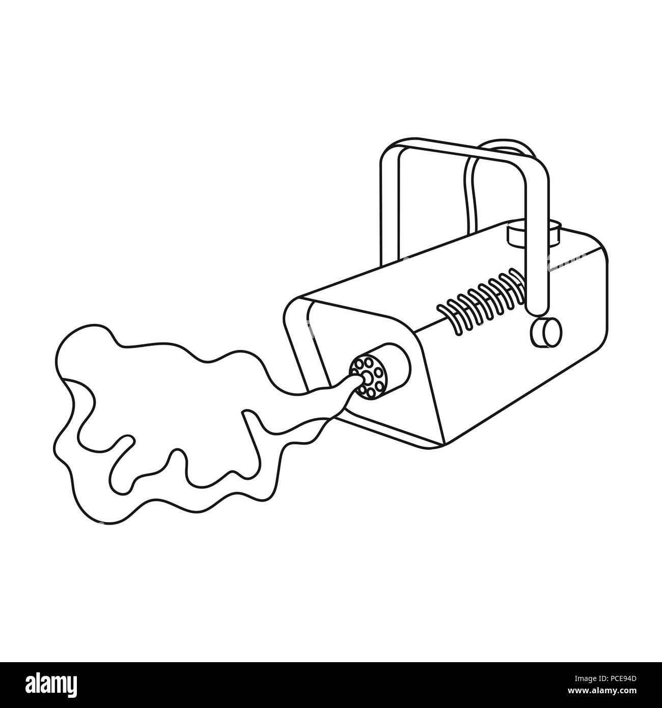 Fog machine icon in outline style isolated on white background. Event ...