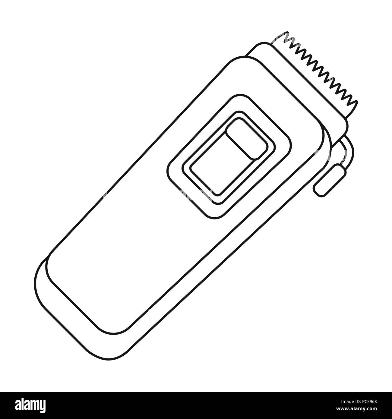 Electrical trimmer icon in outline style isolated on white background ...