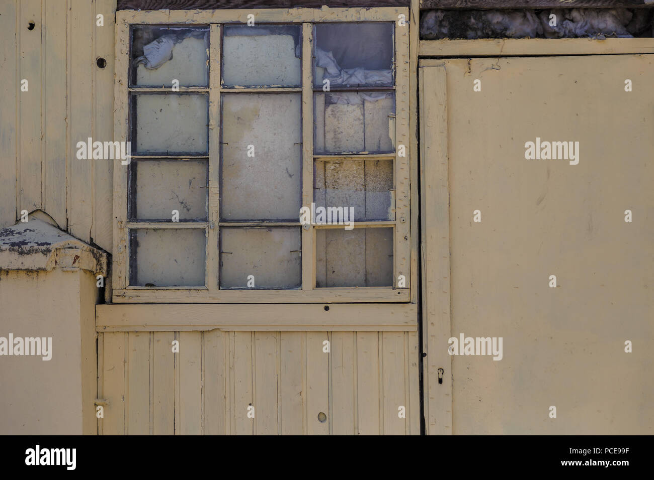 old dirty window on old dirty wall Stock Photo - Alamy