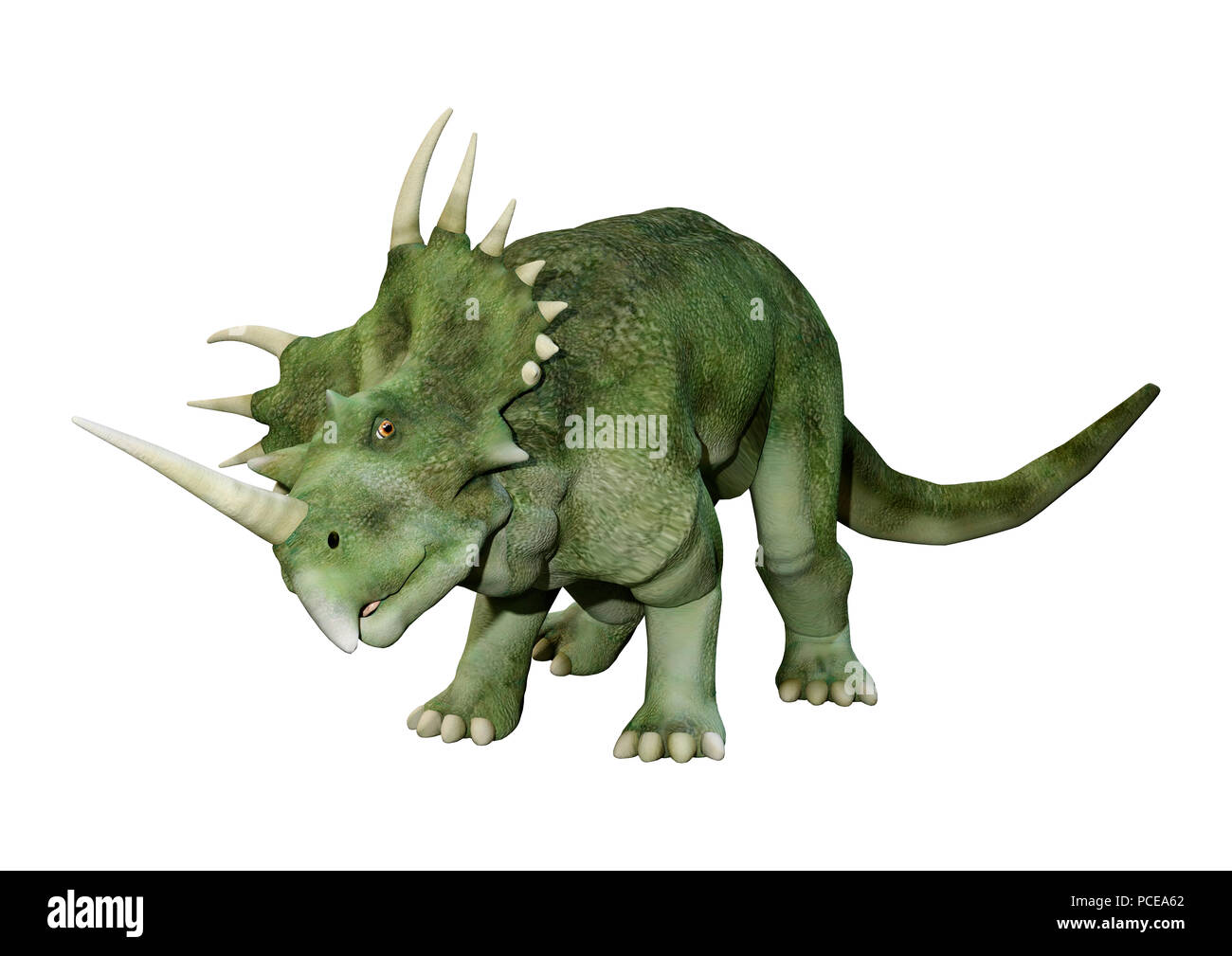3D rendering of a dinosaur Styracosaurus or spiked lizard, a genus of ...