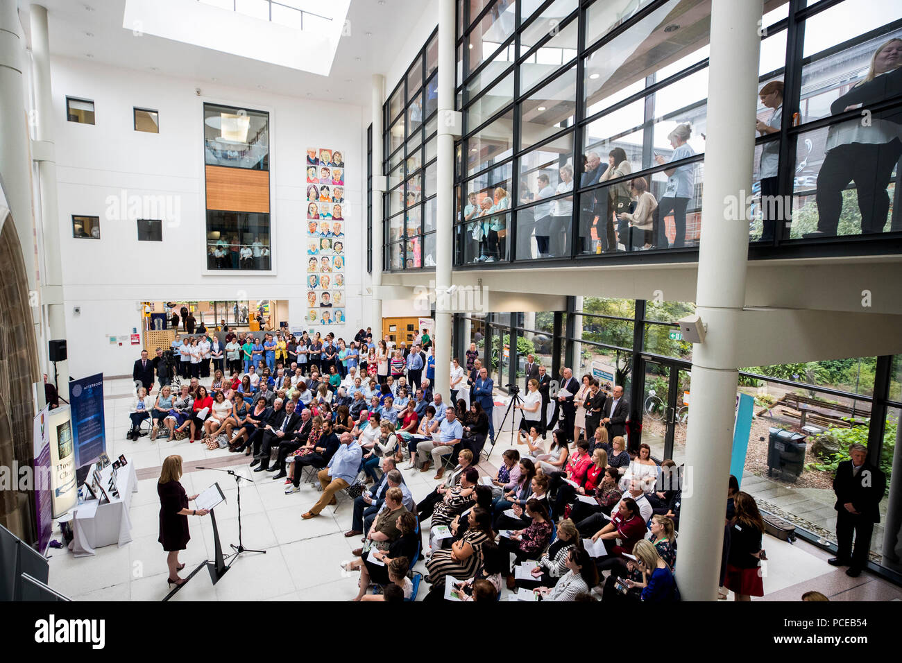 The atrium at the Mater Hospital in Belfast during the launch of the ...