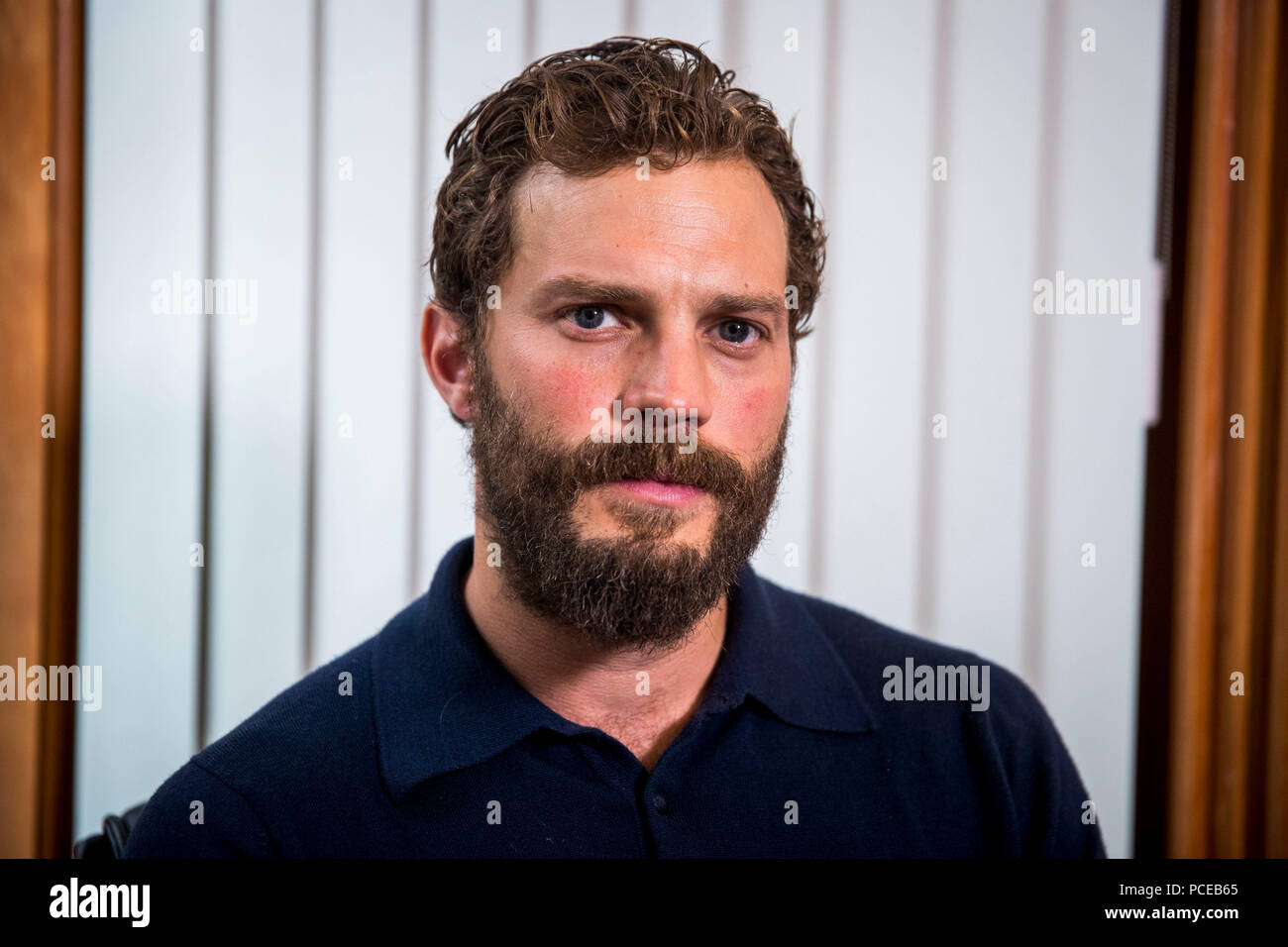 Northern Irish actor Jamie Dornan, during an interview after helping to ...