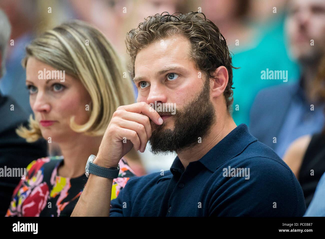 Northern Irish actor Jamie Dornan with his sister Jessica Dornan Lynas ...