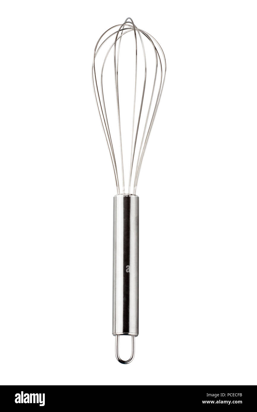 Stainless whisk isolated on white background Stock Photo - Alamy
