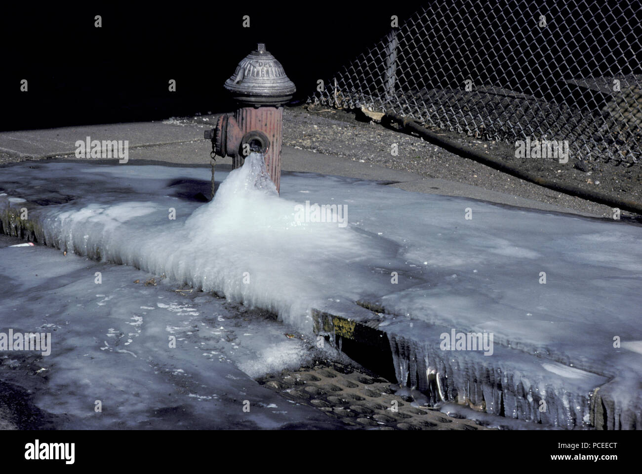 NOT 341144 WEATHER WINTER Frozen Fire Hydrant New York City Stock Photo ...