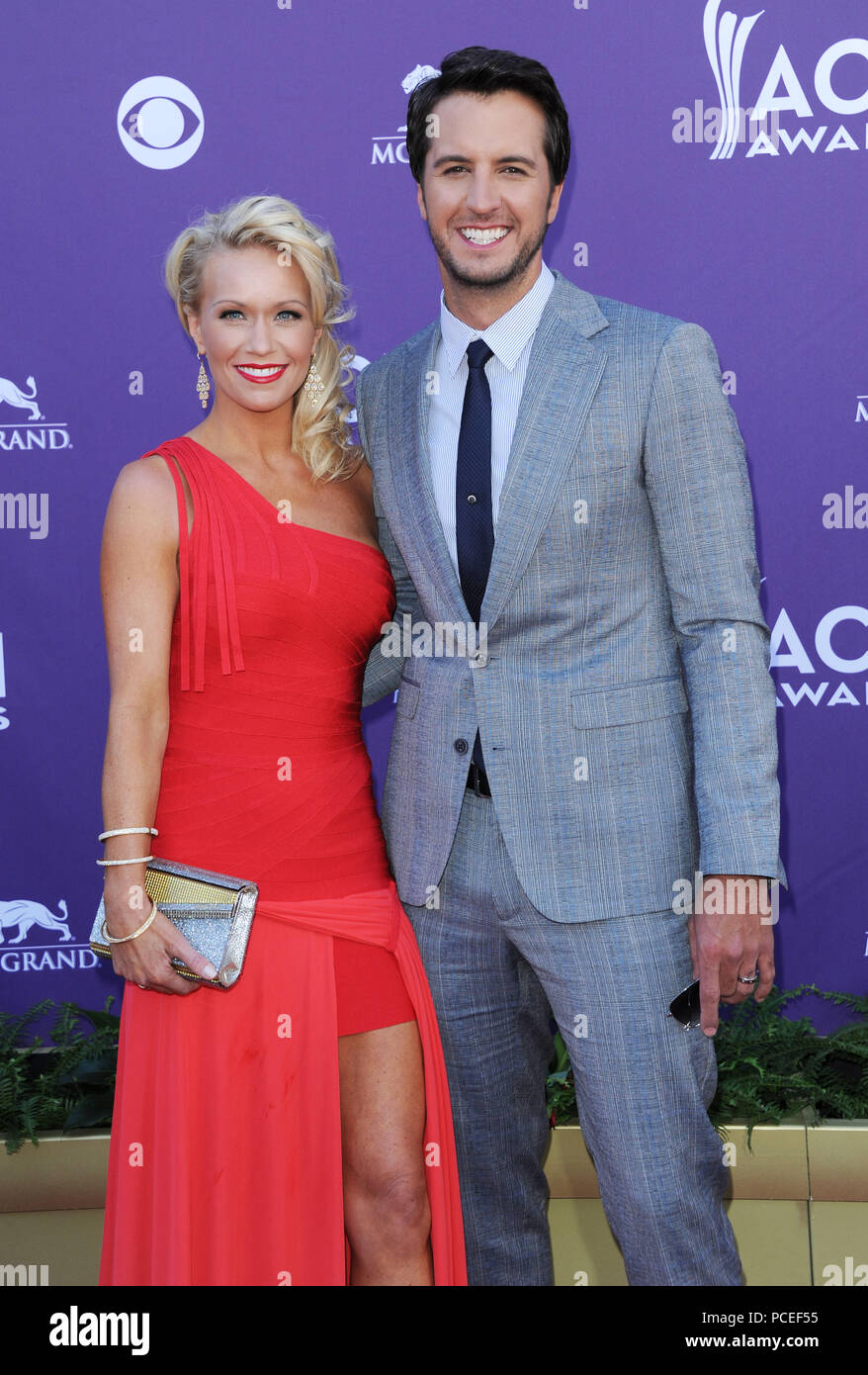 Luke Bryan, Caroline Bryan at the 47th Annual Academy of Country Music ...
