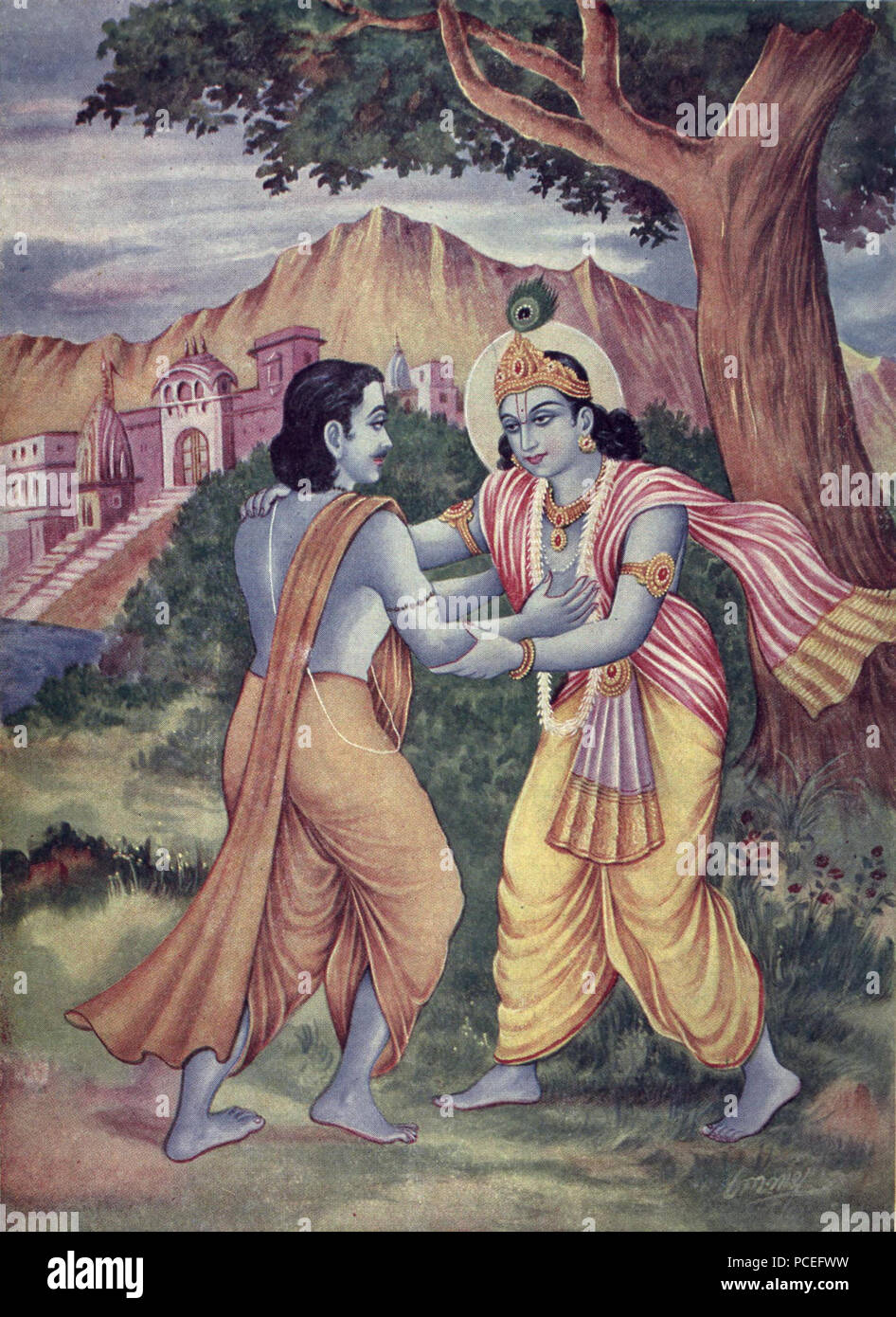 Arjuna and krishna hi-res stock photography and images - Alamy