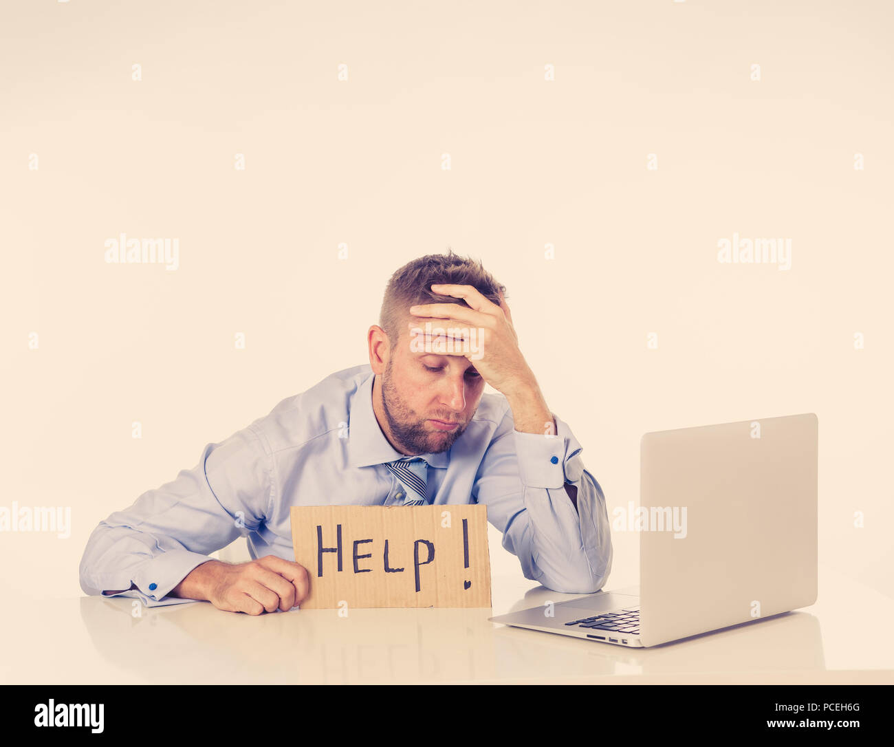 Office man working help computer hi-res stock photography and images ...