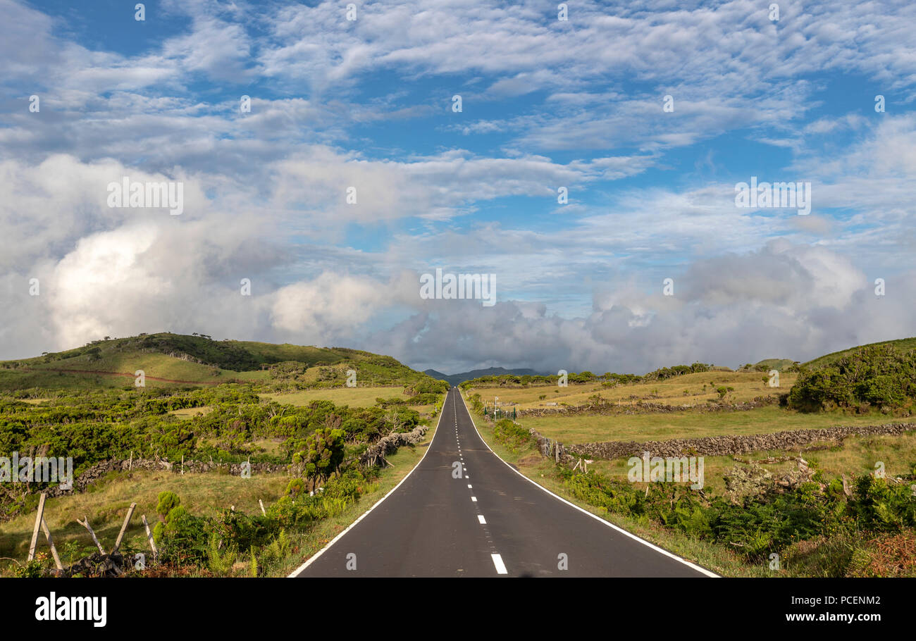 Straight EN3 longitudinal road northeast of Mount Pico and the ...