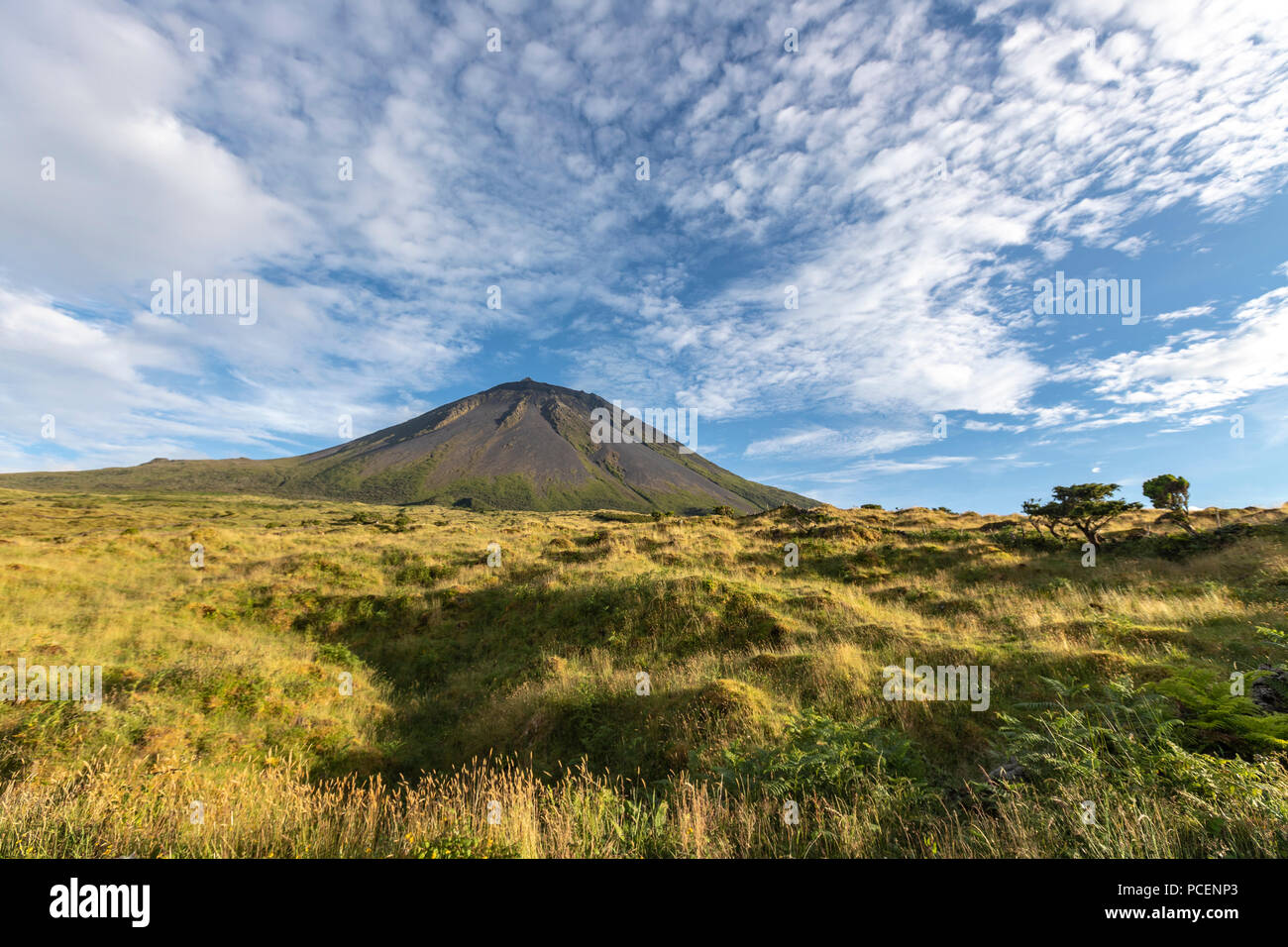 The silhouette of the Mount Pico along EN3 longitudinal road northeast ...