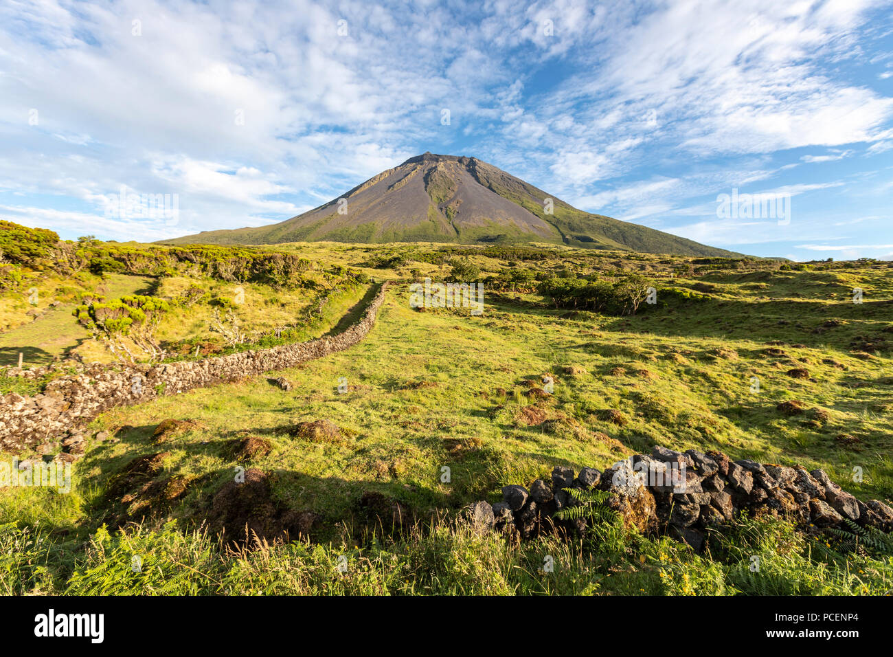 The silhouette of the Mount Pico along EN3 longitudinal road northeast ...