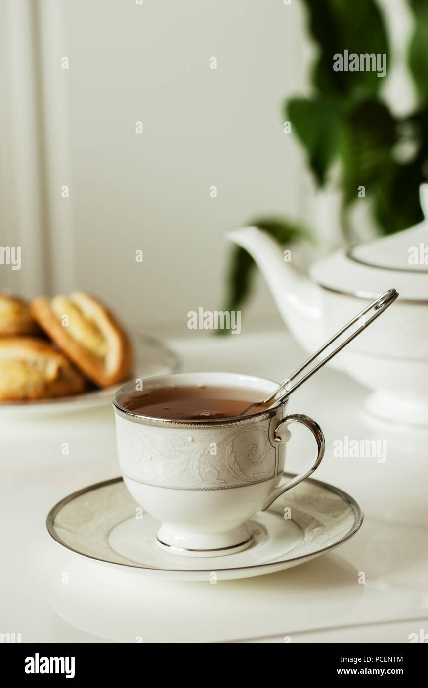 Five o'clock Tea. traditional tea in a cozy atmosphere, to drink tea ...