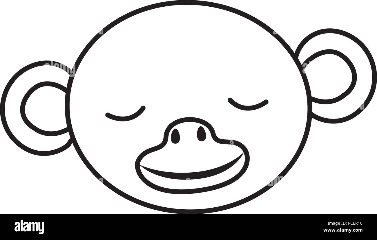 wild monkey head icon Stock Vector Image & Art - Alamy