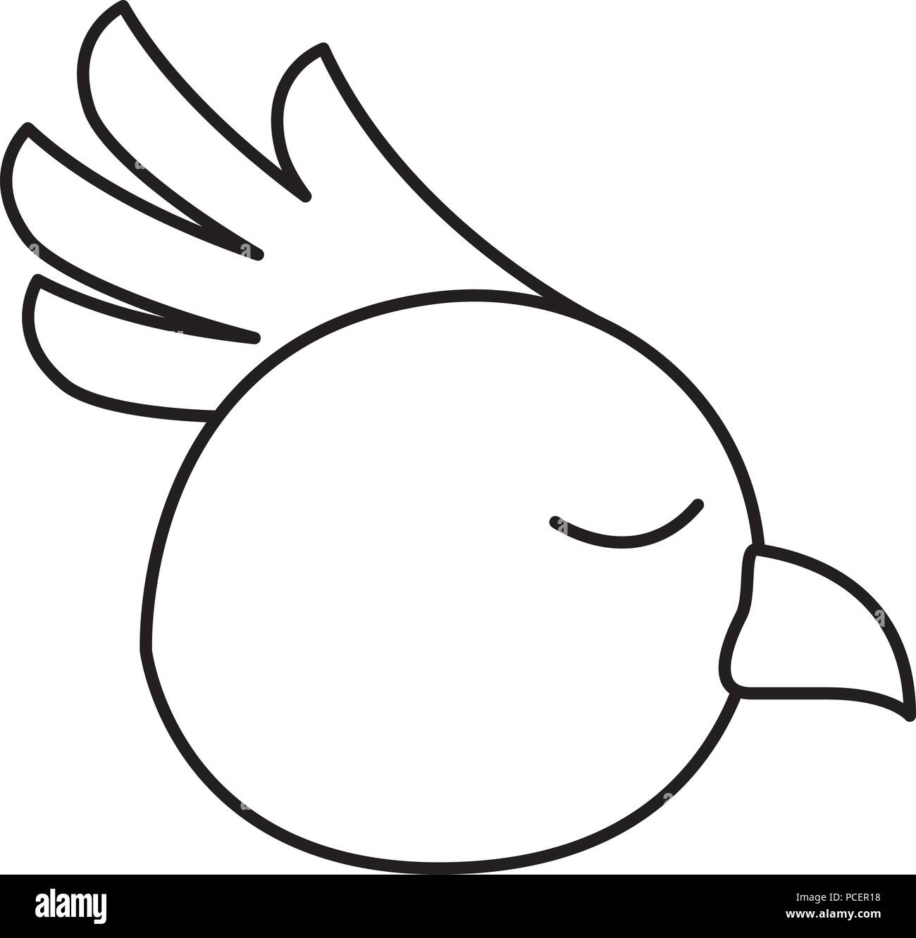 cute bird head icon Stock Vector Image & Art - Alamy