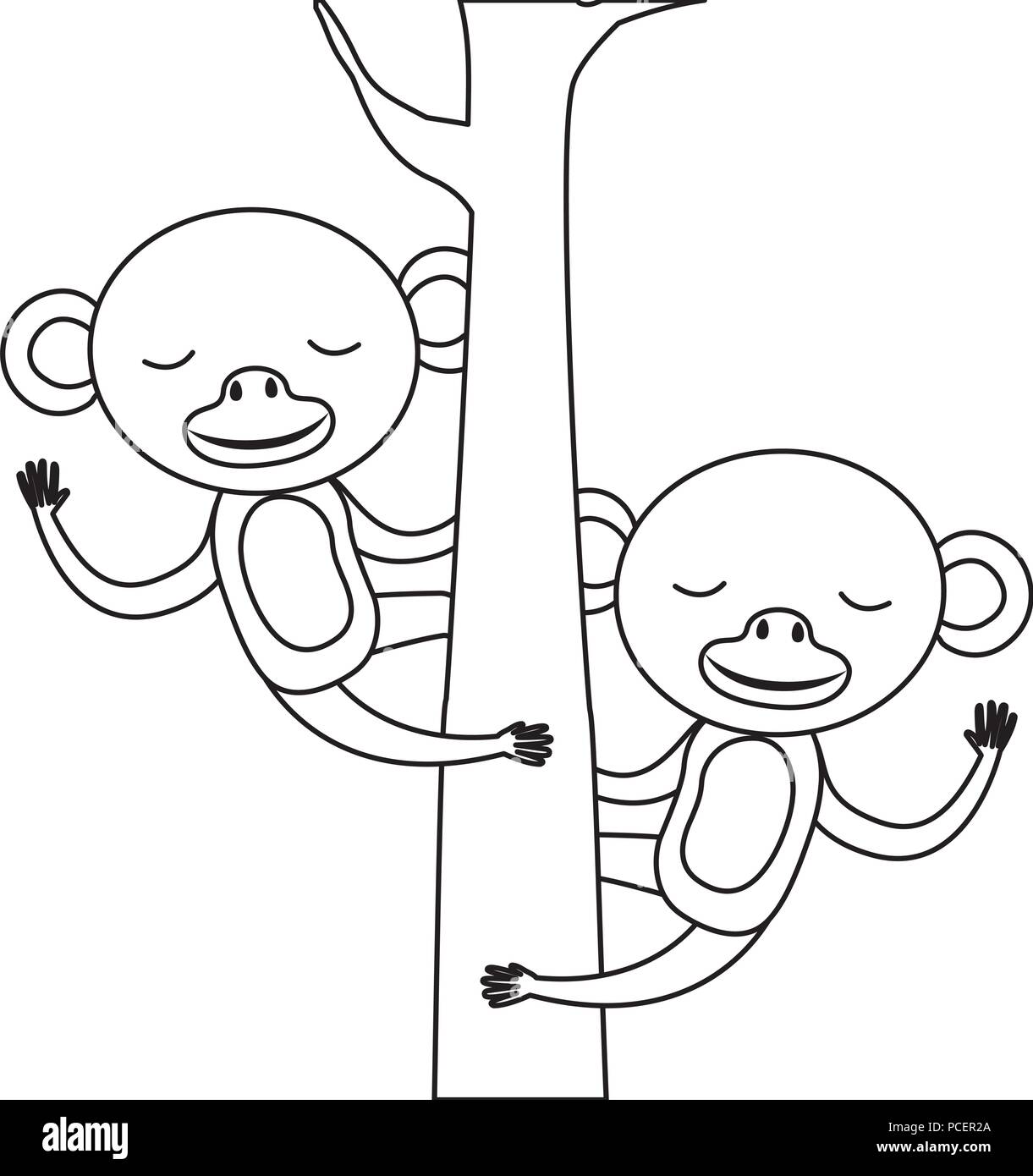 Tree smiling face in Stock Vector Images - Alamy