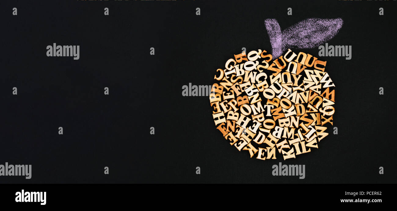 Abc letter block apple hi-res stock photography and images - Alamy