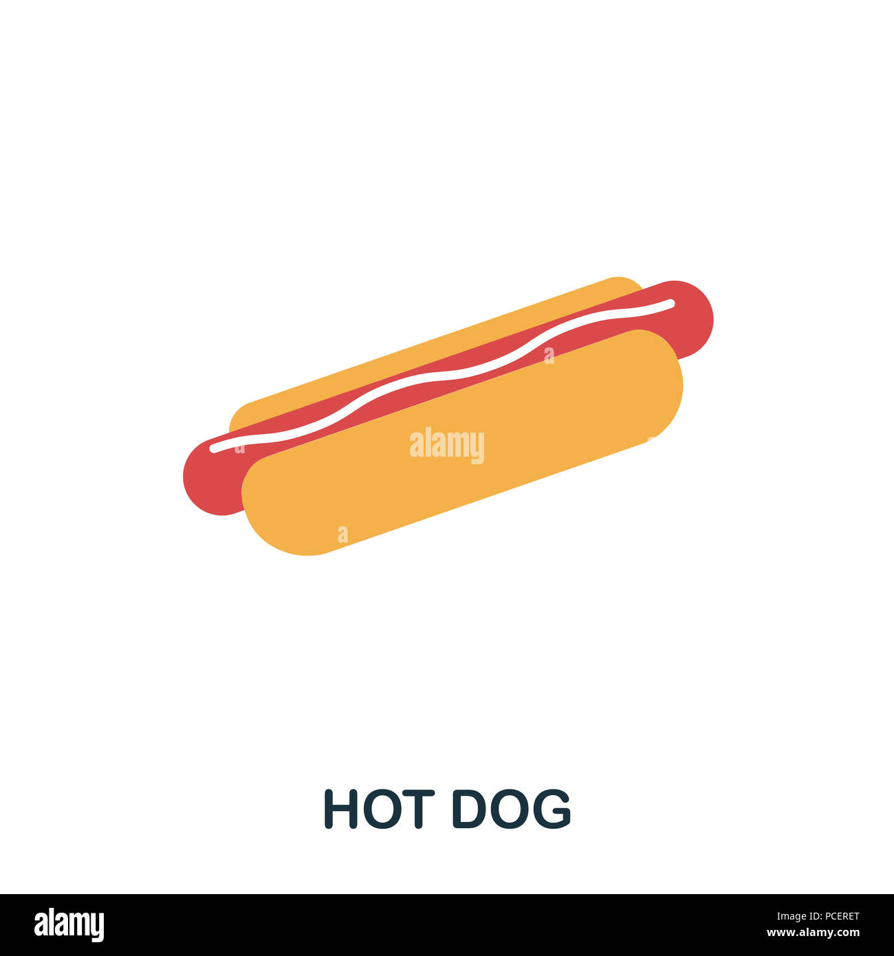 Hot Dog icon. Mobile apps, printing and more usage. Simple element sing ...