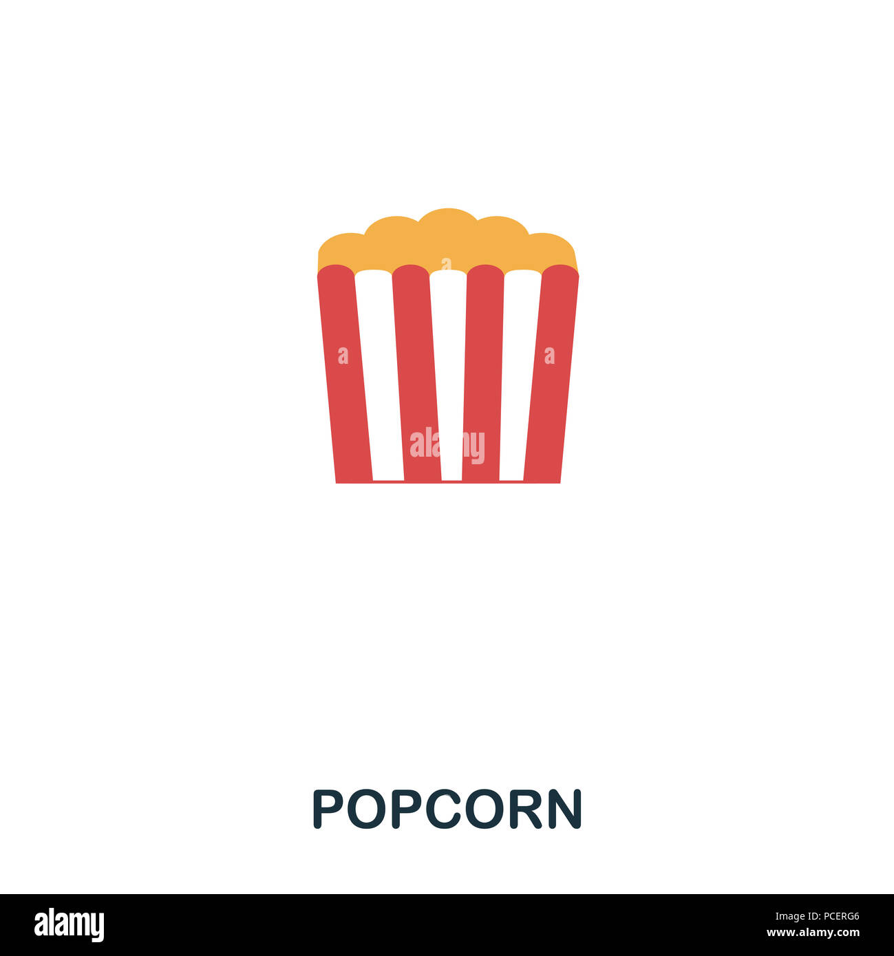 Popcorn icon. Mobile apps, printing and more usage. Simple element sing ...